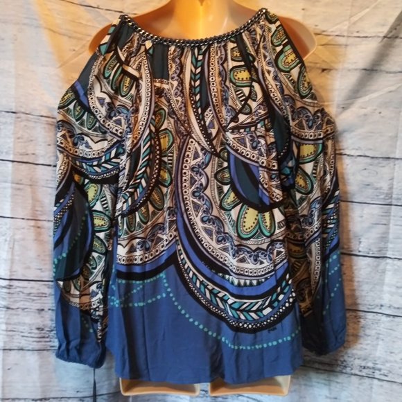 Hale Bob | Tops | Hale Bob Xs Paisley Cold Shoulder Tunic Top Nwt ...